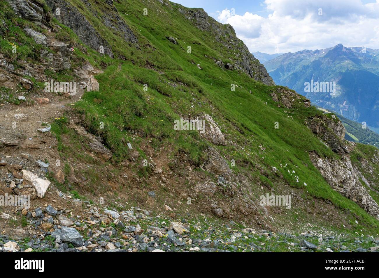 Europe, Austria, Tyrol, East Tyrol, Kals am Großglockner, narrow ...