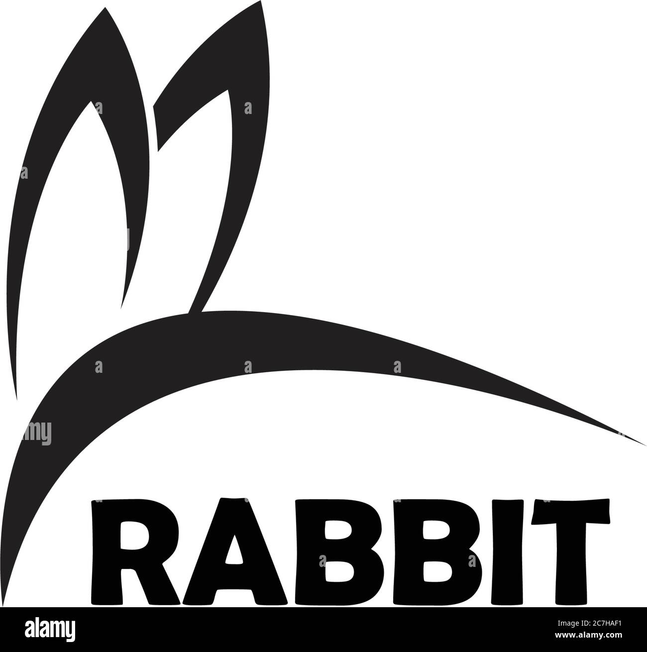 rabbit logo vector icon template illustration Stock Vector Image & Art ...