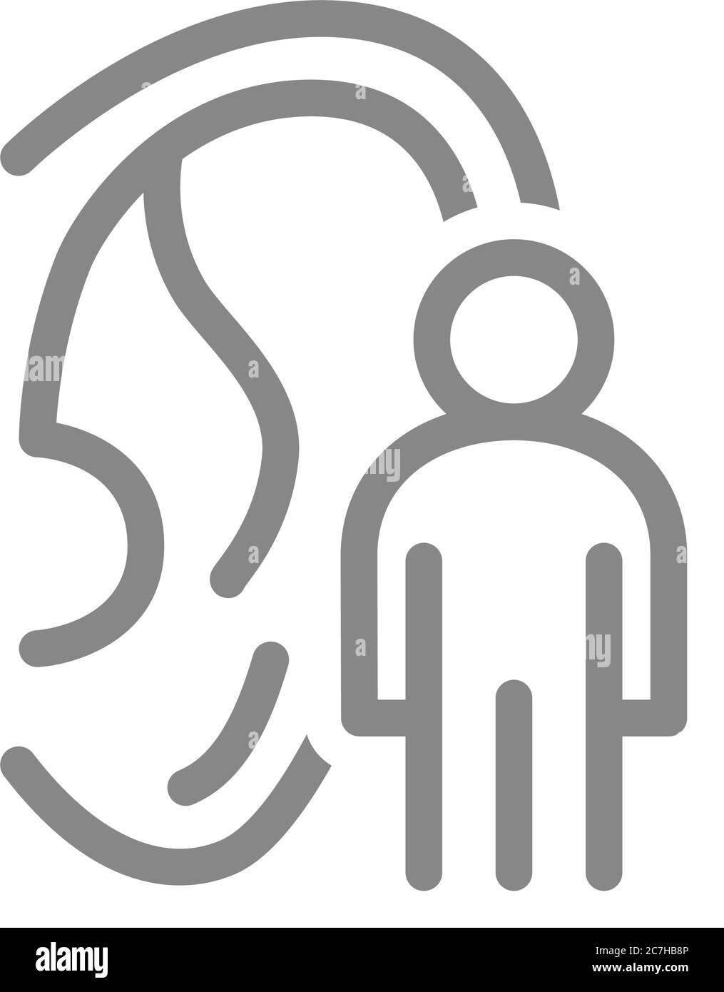 Ear pain line icon Cut Out Stock Images & Pictures - Alamy