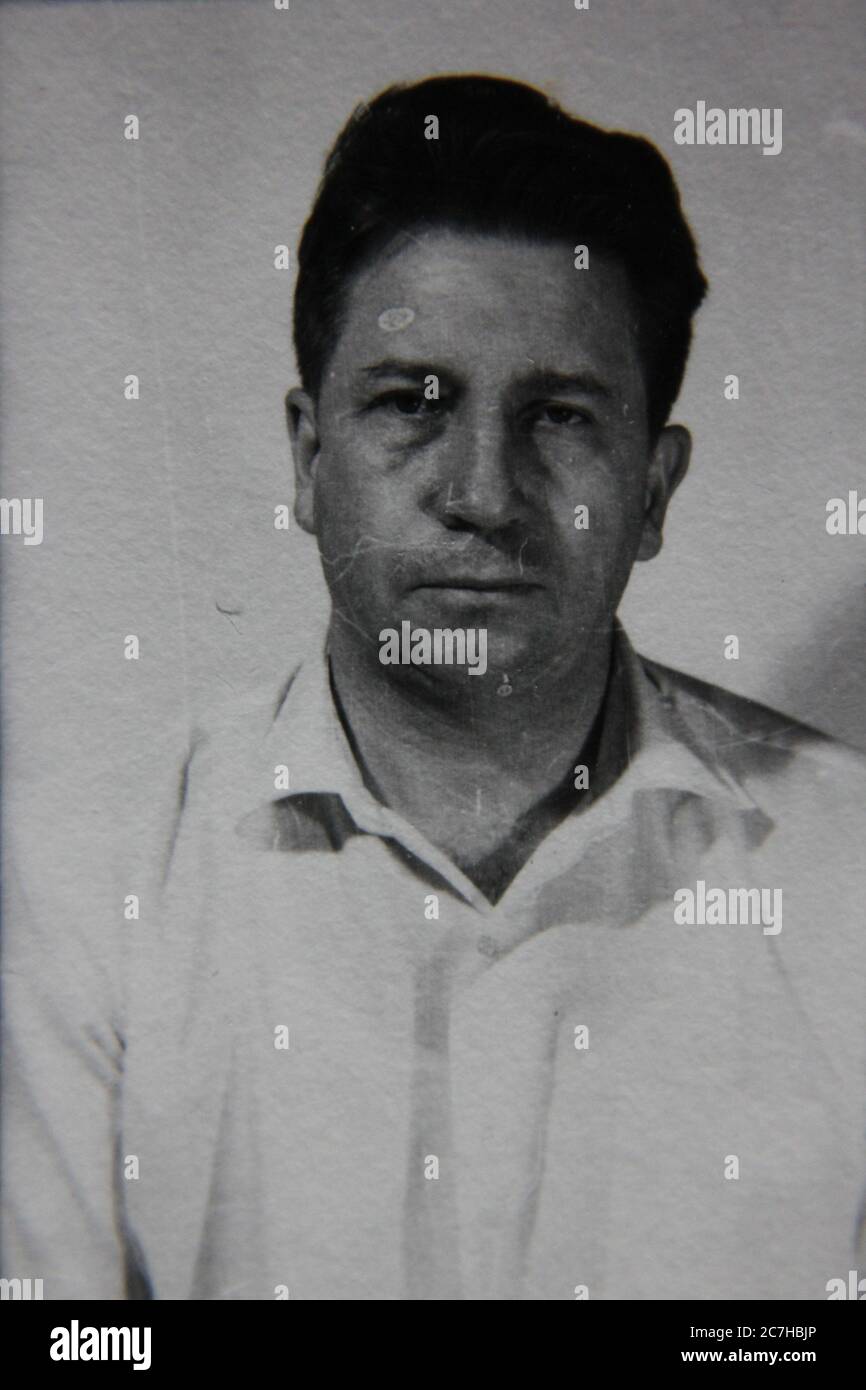 Fine 70s vintage black and white lifestyle photography of an adult man ...