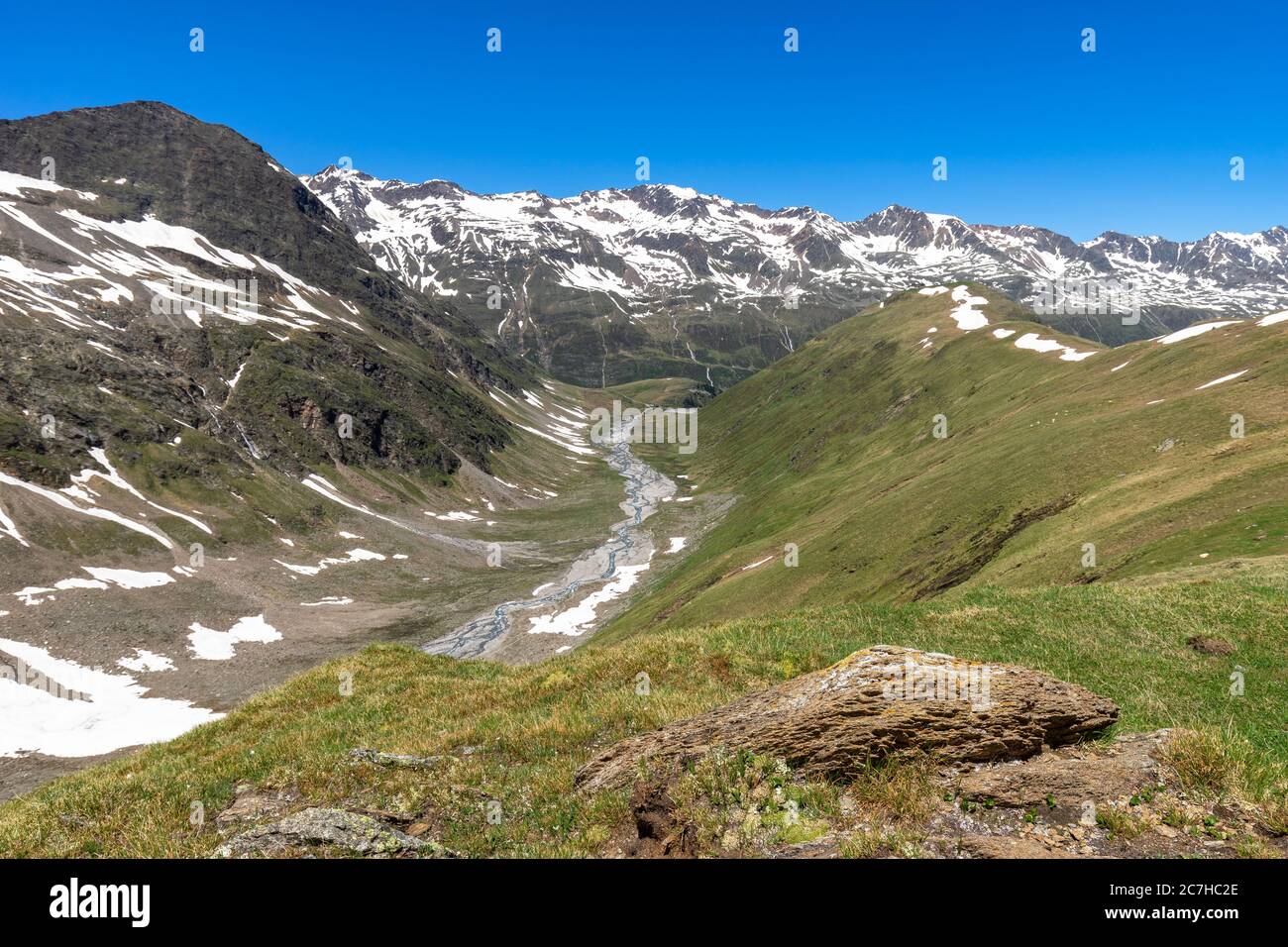 Europe, Austria, Tyrol, Ötztal Alps, Ötztal, view of the Rotmoostal in ...