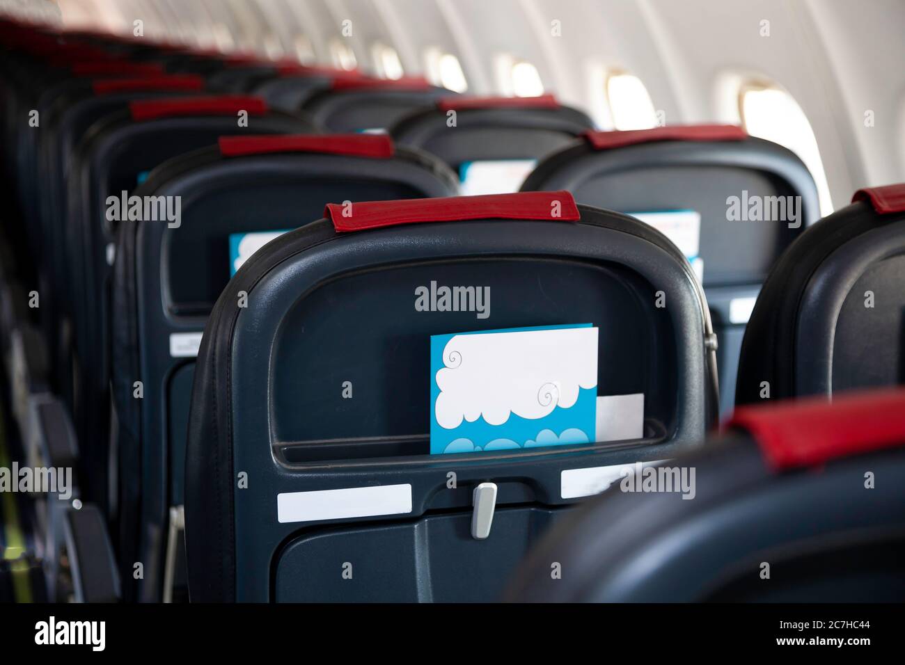 Airplane instruction, layout with place for text. Advertising brochure ...