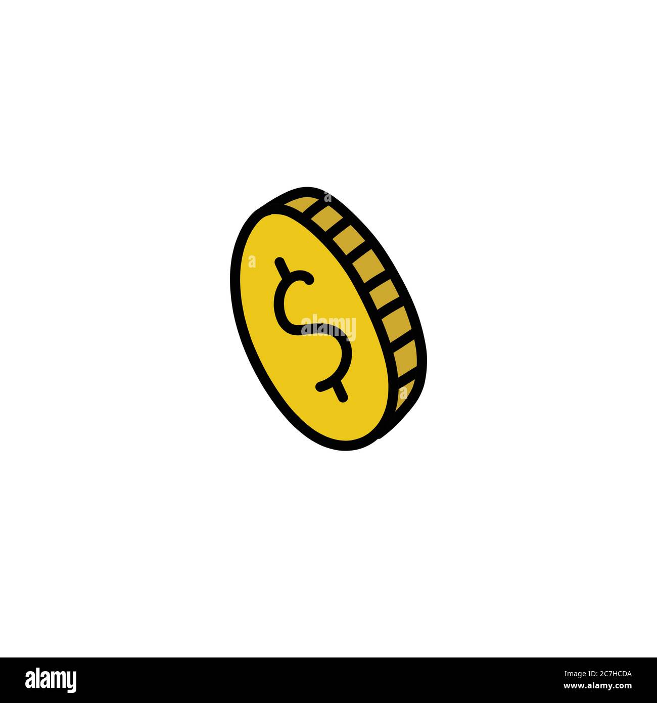 coin doodle icon, vector illustration Stock Vector Image & Art - Alamy