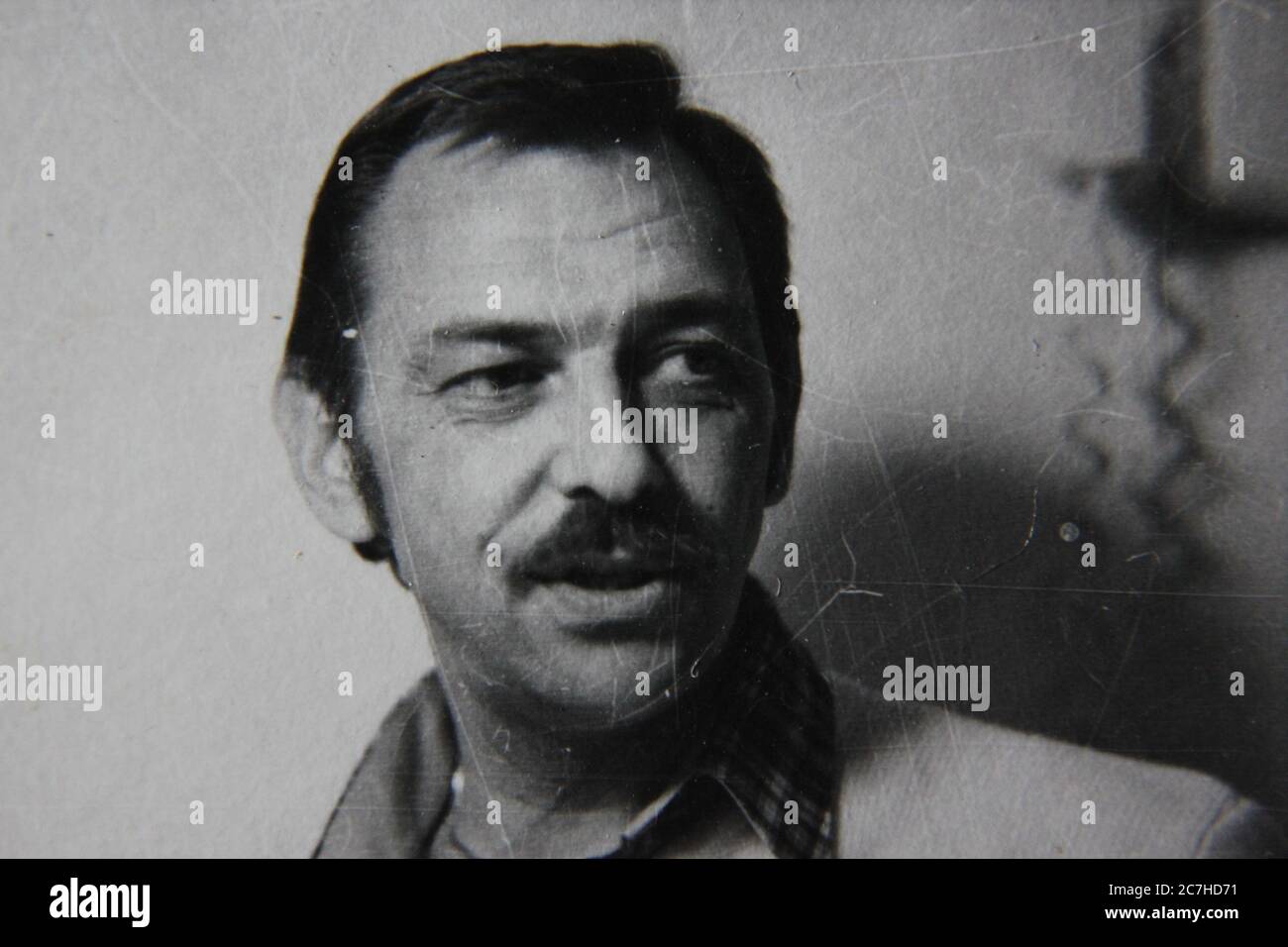 Fine 70s vintage black and white lifestyle photography portrait of an ...