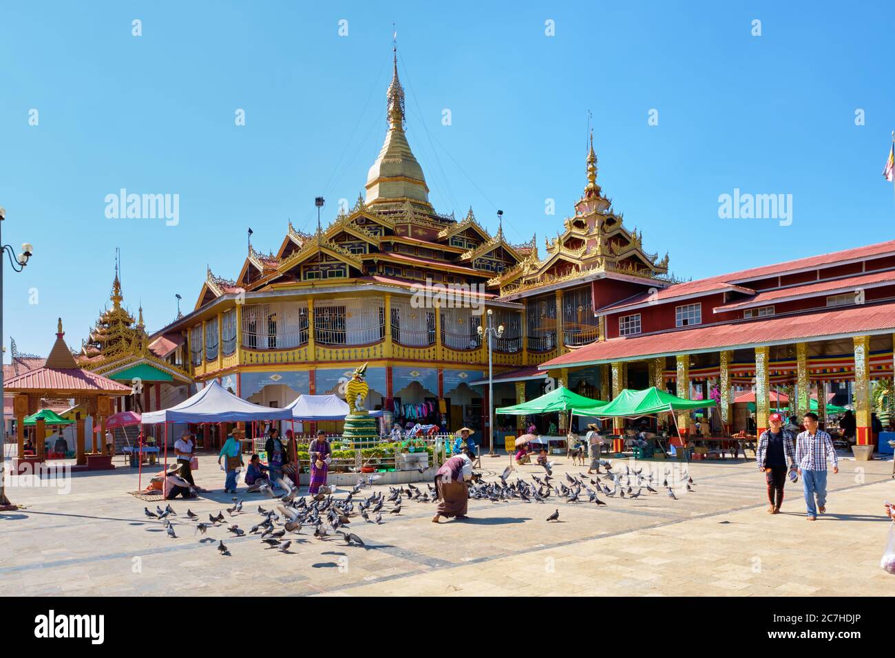 Phaung Daw Oo Pagoda, Inle Lake, Shan State, Myanmar.January 27, 2017 ...