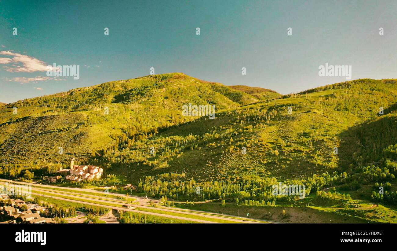 Aerial view forest in vail hi-res stock photography and images - Alamy