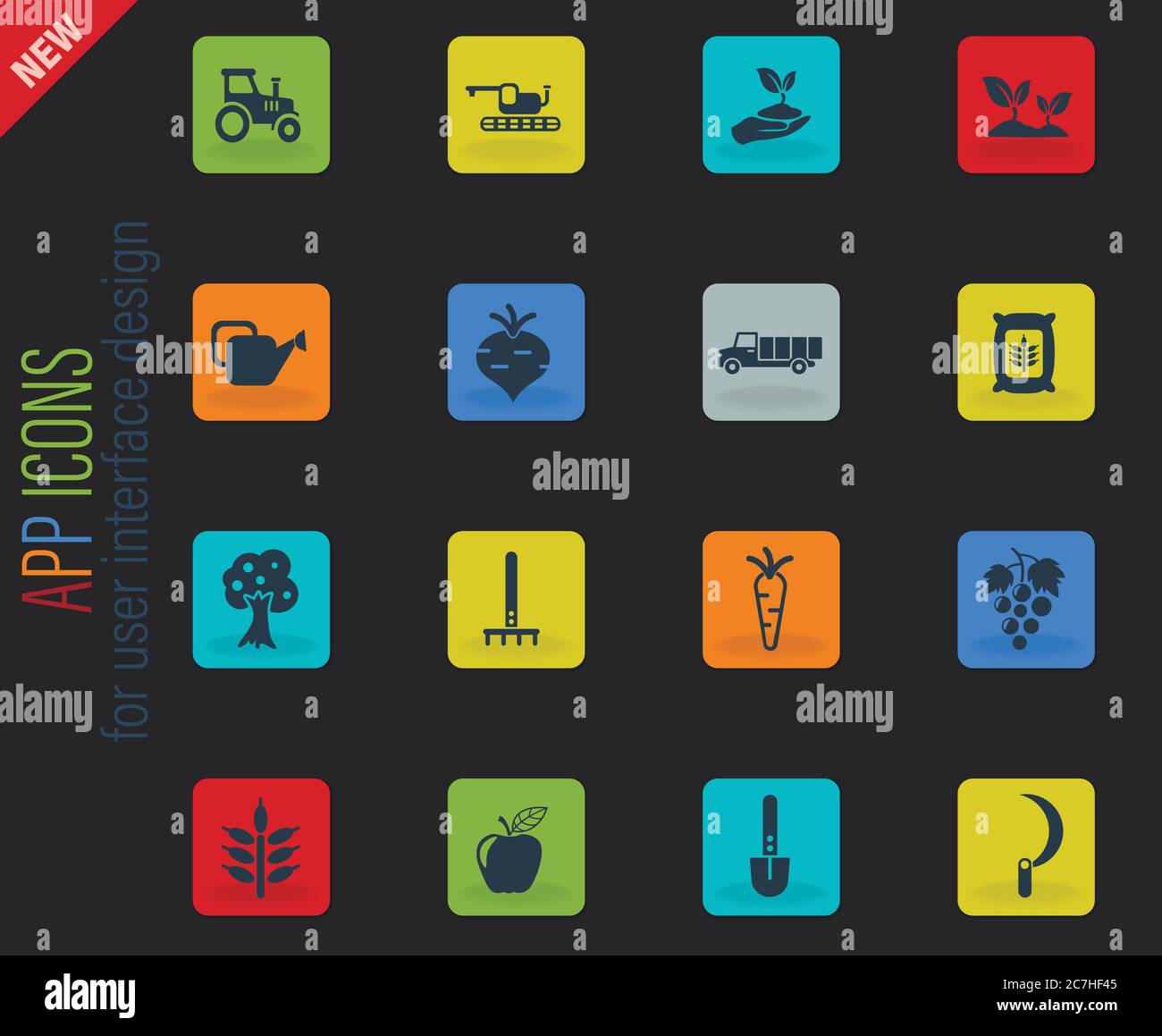 agricultural icon set Stock Vector Image & Art - Alamy