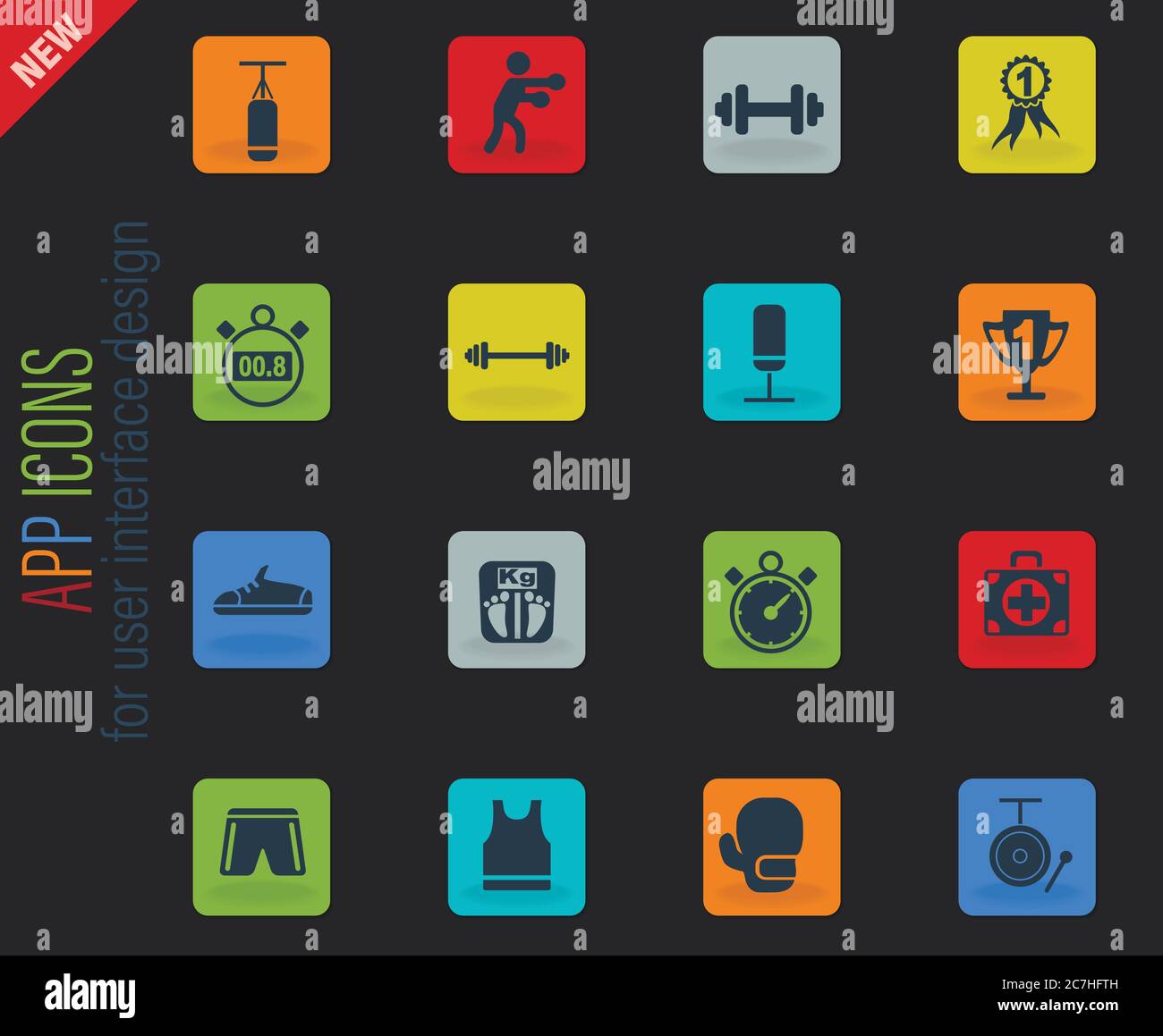 boxing icon set Stock Vector Image & Art - Alamy