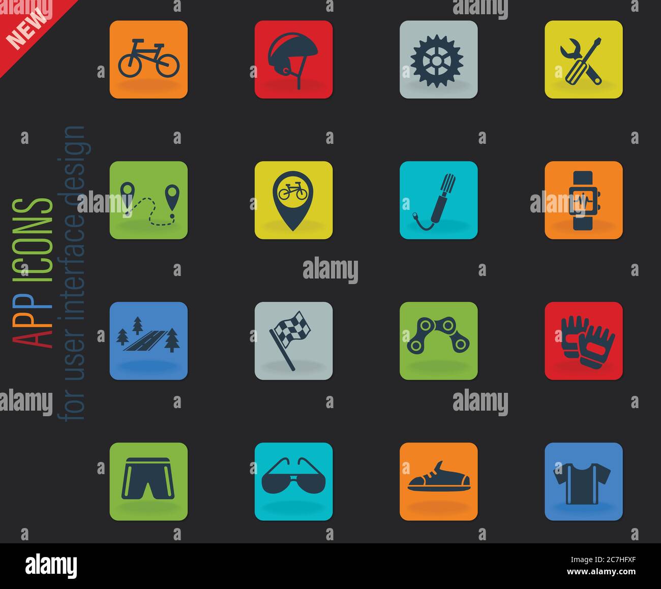 bicycle icon set Stock Vector Image & Art - Alamy