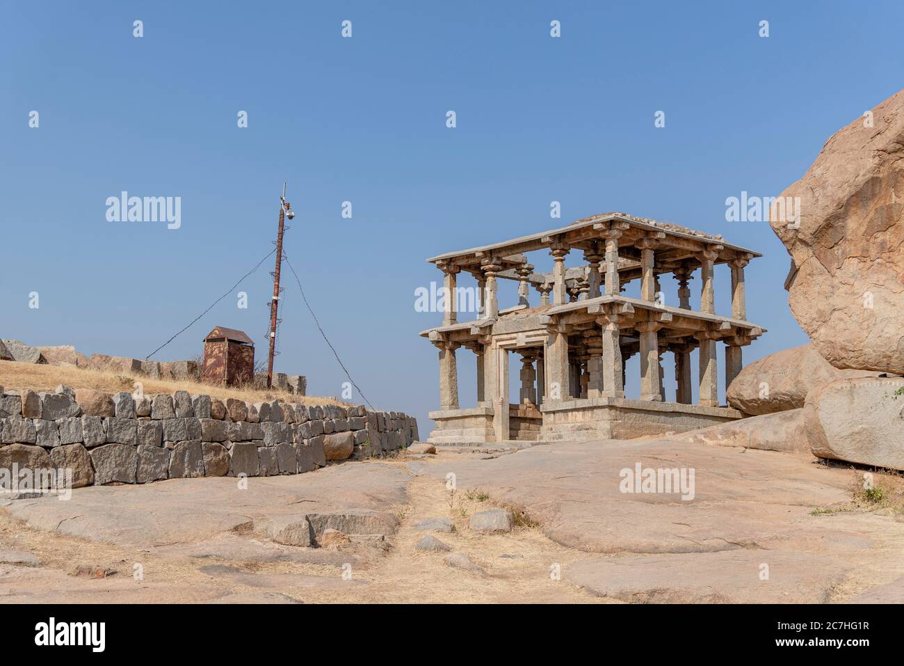 Ruin in a dry rocky landscape Stock Photo - Alamy