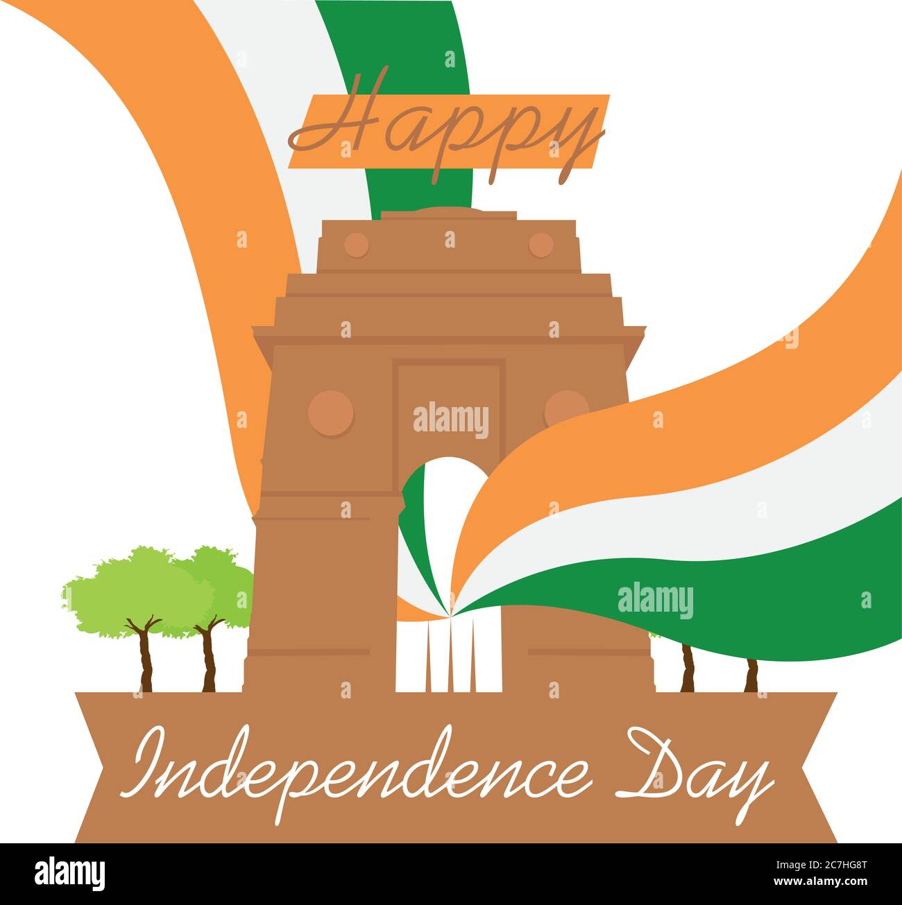 Independence day of India. India gate - Vector Stock Vector Image & Art ...
