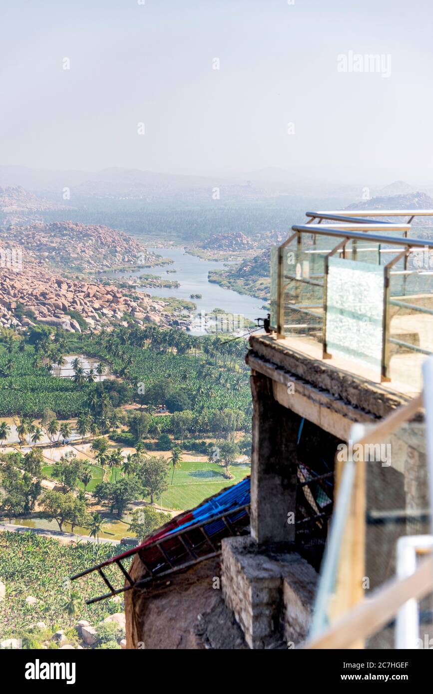 Viewpoint with a view of the valley Stock Photo - Alamy