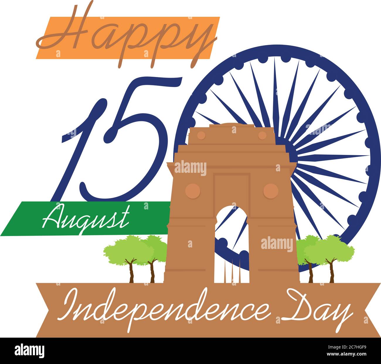 Independence day of India. India gate - Vector Stock Vector Image & Art ...