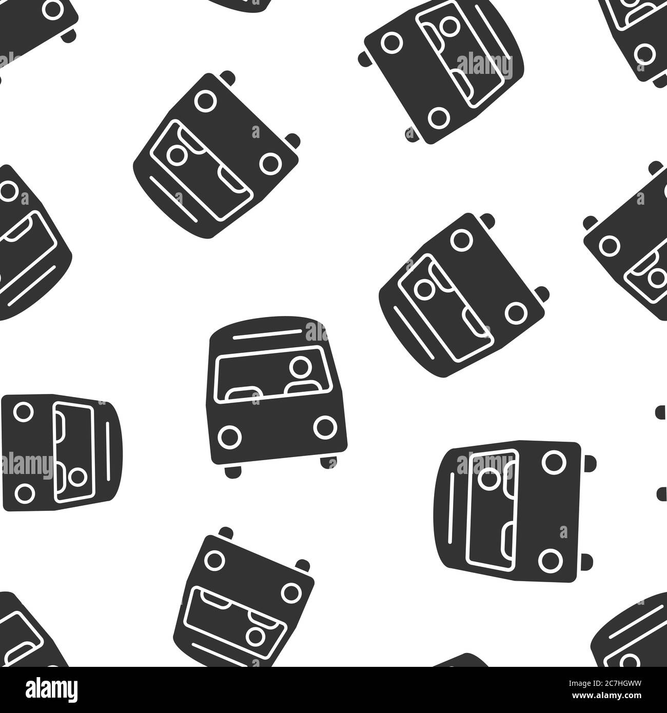 Bus icon in flat style. Coach vector illustration on white isolated ...