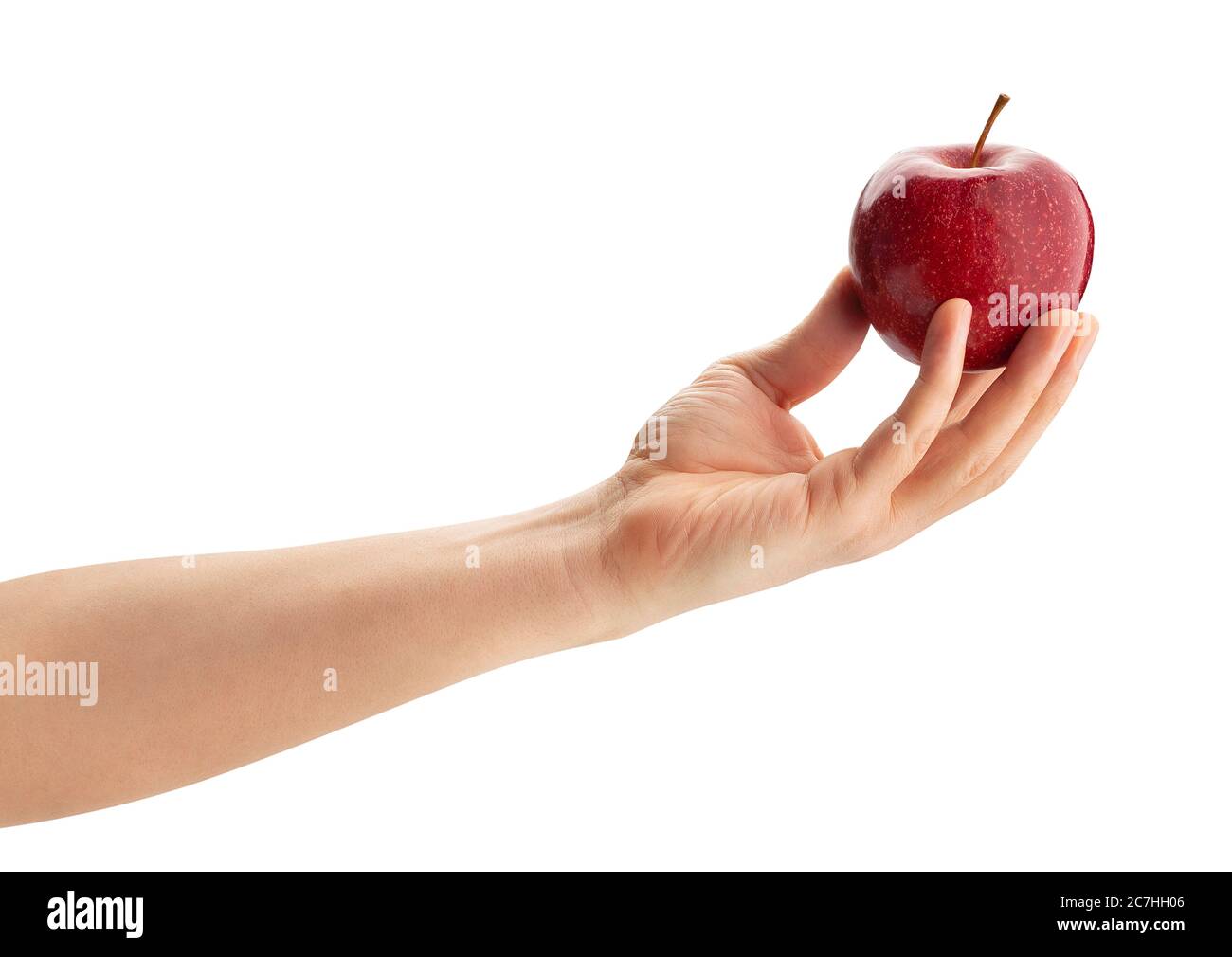 Apple in hand apples Cut Out Stock Images & Pictures - Alamy