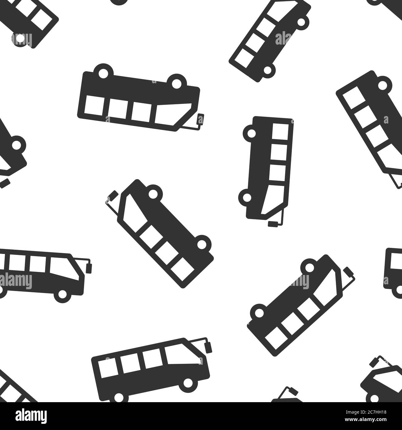 Bus icon in flat style. Coach vector illustration on white isolated ...