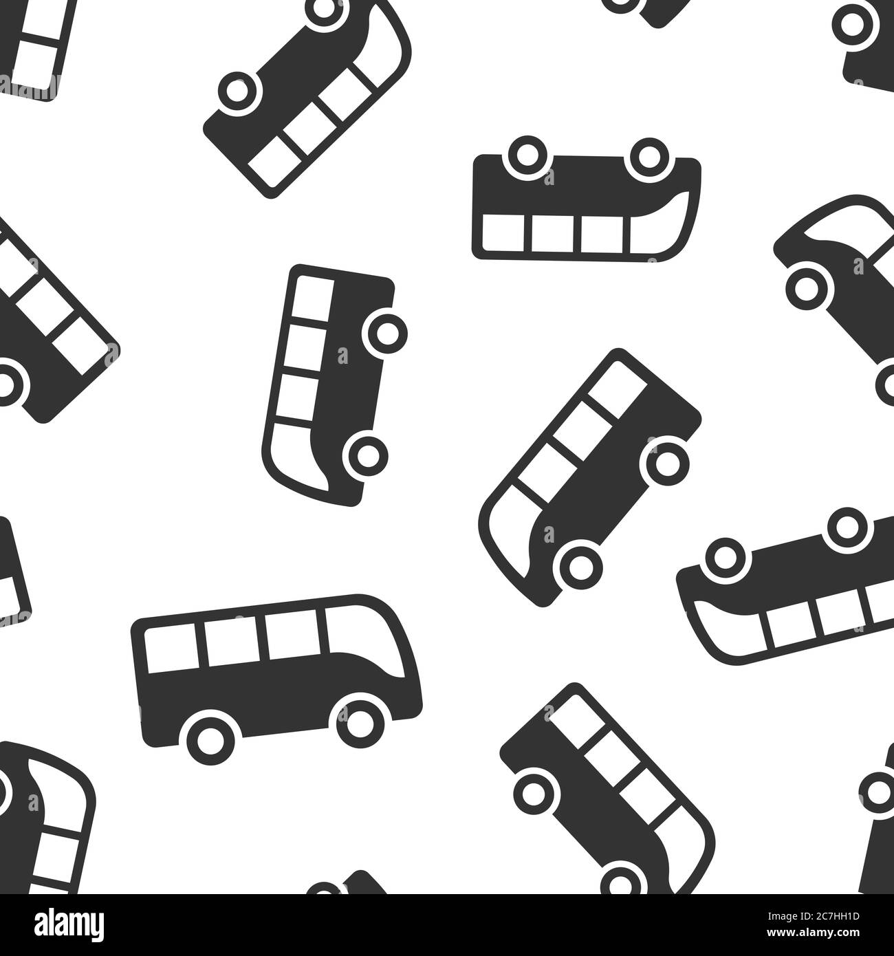 Bus icon in flat style. Coach vector illustration on white isolated ...