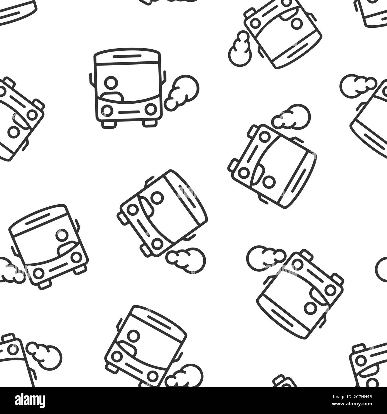 Bus icon in flat style. Coach vector illustration on white isolated ...