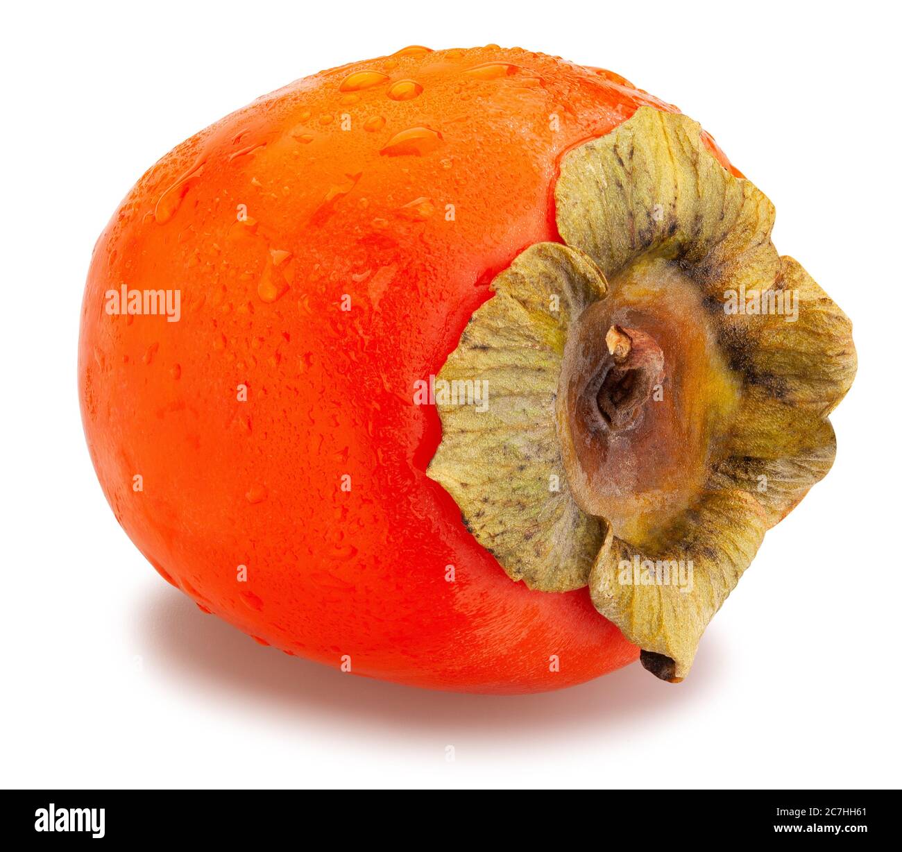 persimmon path isolated on white Stock Photo - Alamy