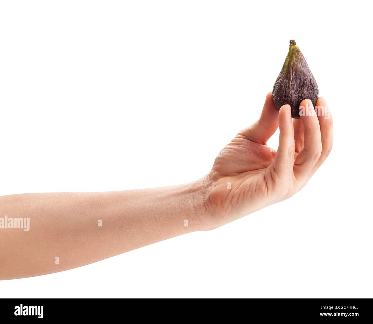 figs in hand path isolated on white Stock Photo - Alamy