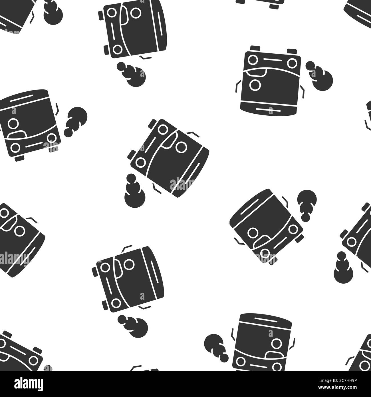 Bus icon in flat style. Coach vector illustration on white isolated ...