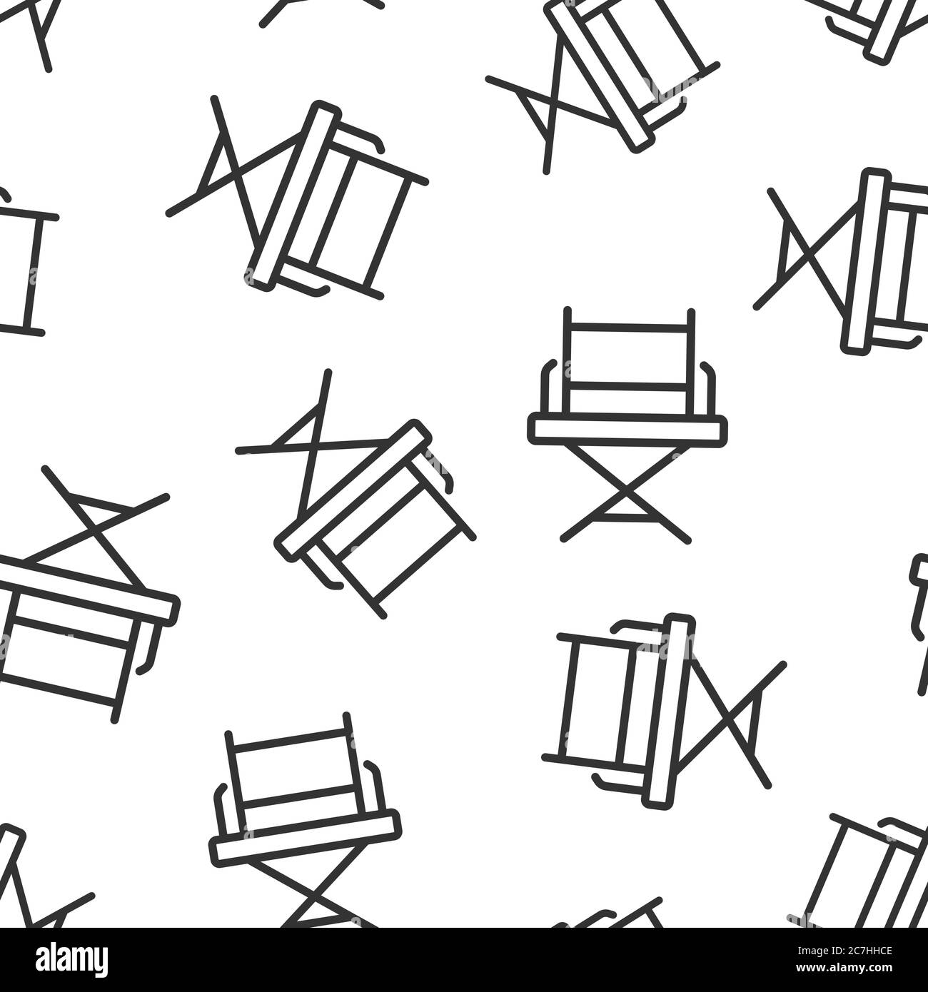 Director chair icon in flat style. Producer seat vector illustration on ...