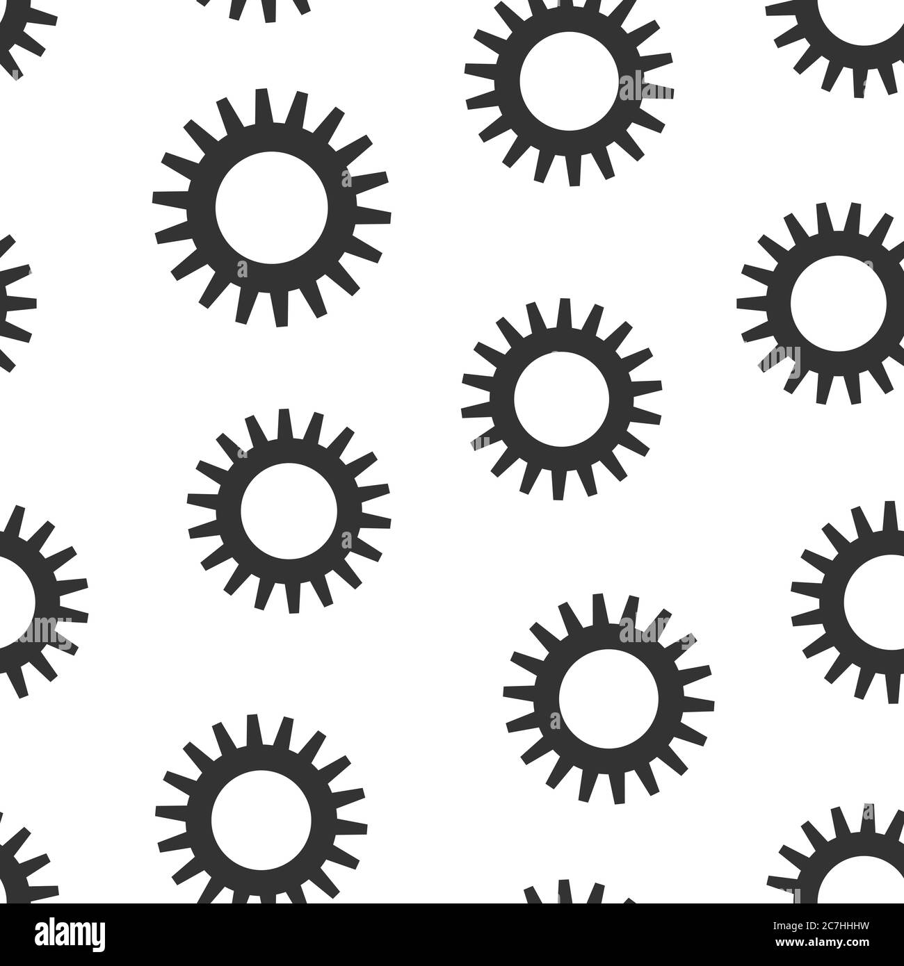 Gear vector icon in flat style. Cog wheel illustration on white ...