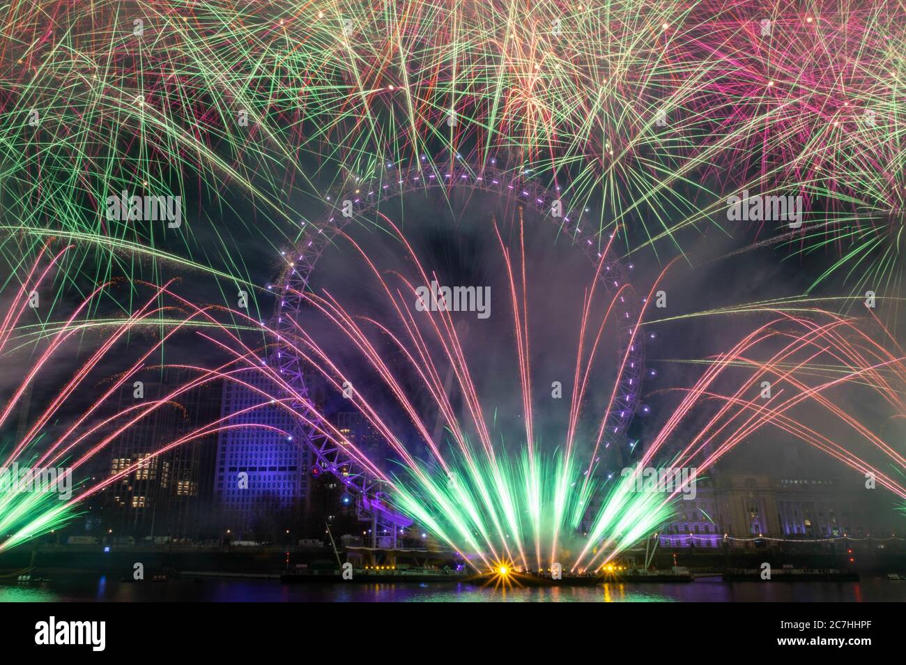 LONDON UK, UNITED KINGDOM - Jan 01, 2020: The mayor of Londons New year ...