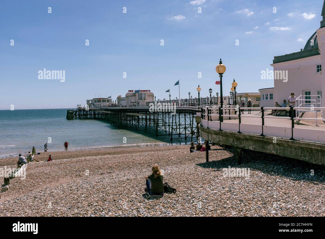 Worthing pier waves hi-res stock photography and images - Alamy