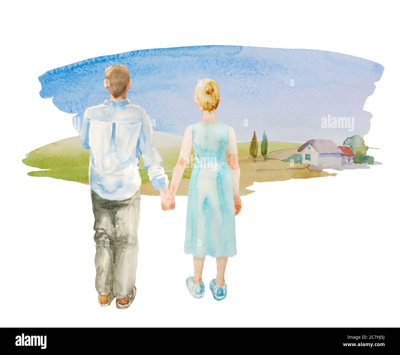 Looking Back Illustration High Resolution Stock Photography and Images ...
