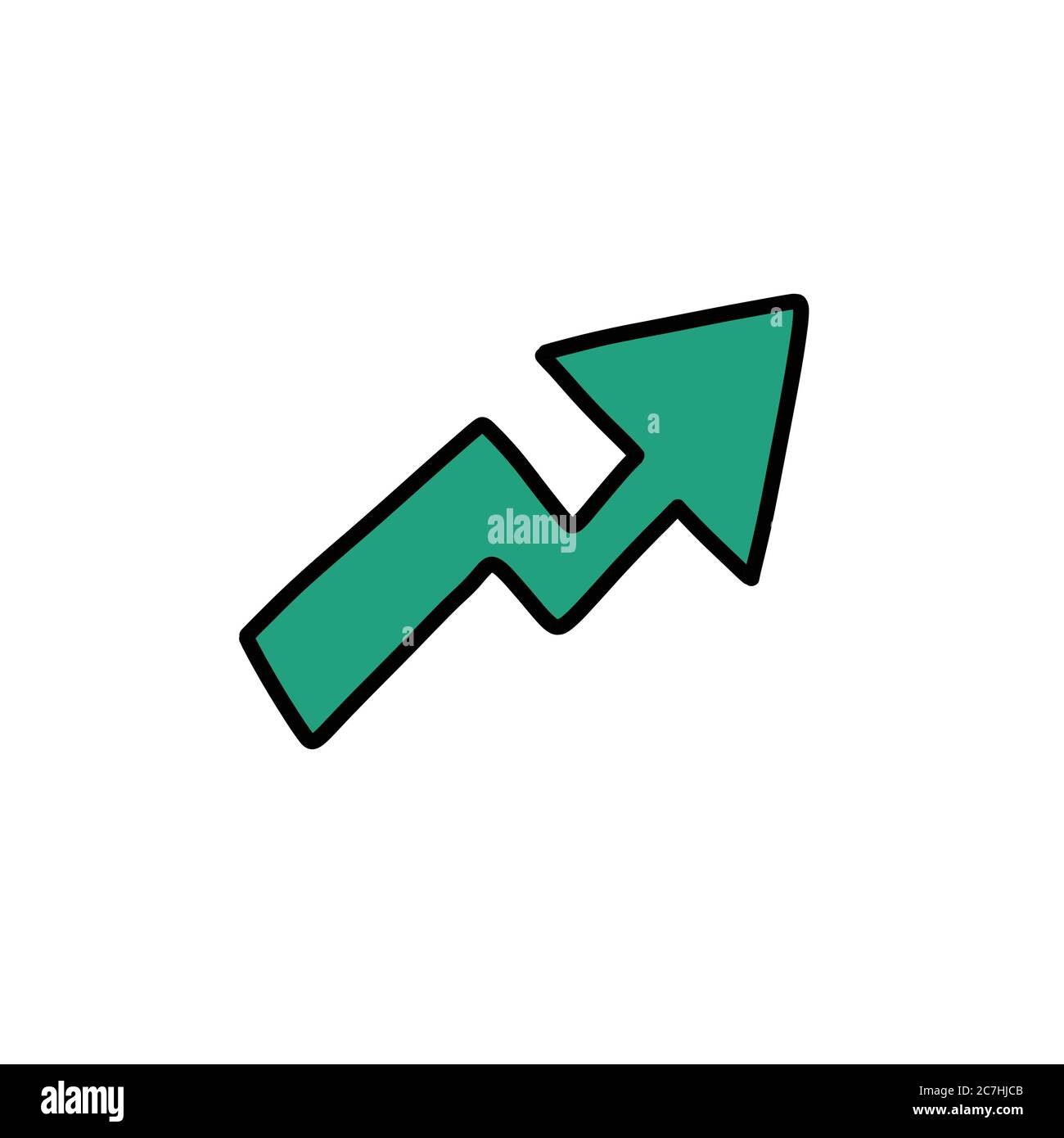 growth arrow doodle icon, vector illustration Stock Vector Image & Art ...