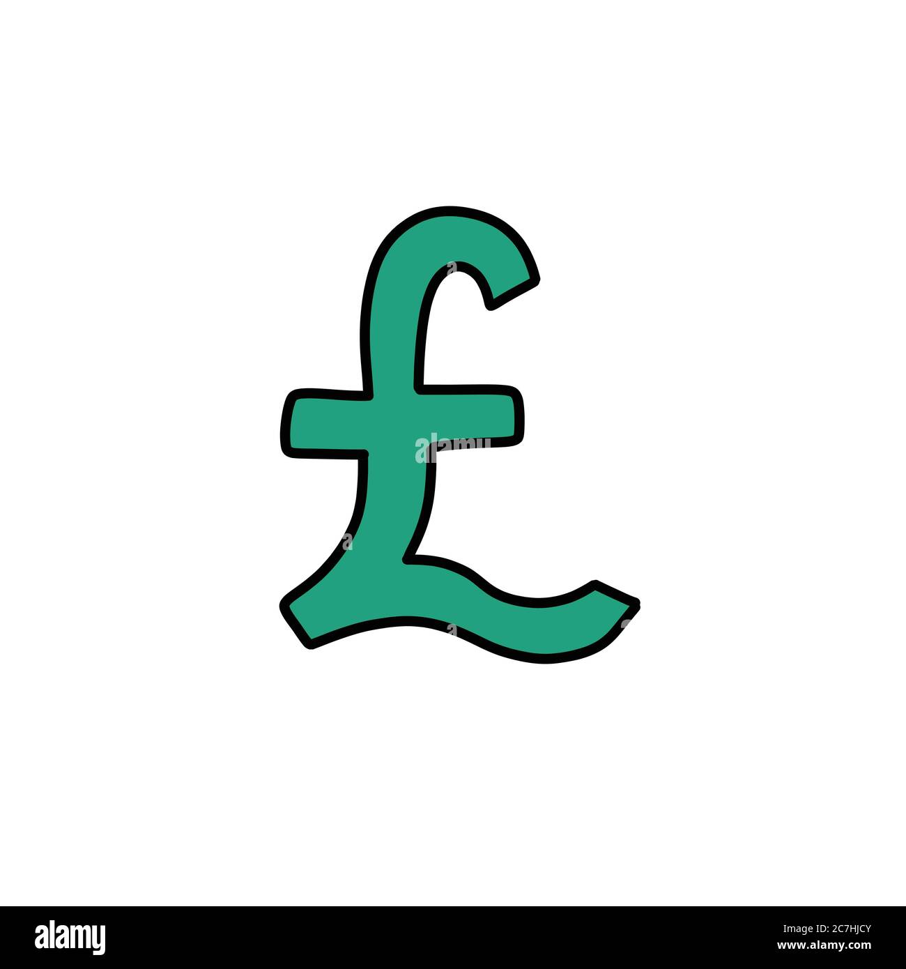 pound sterling symbol doodle icon, vector illustration Stock Vector ...