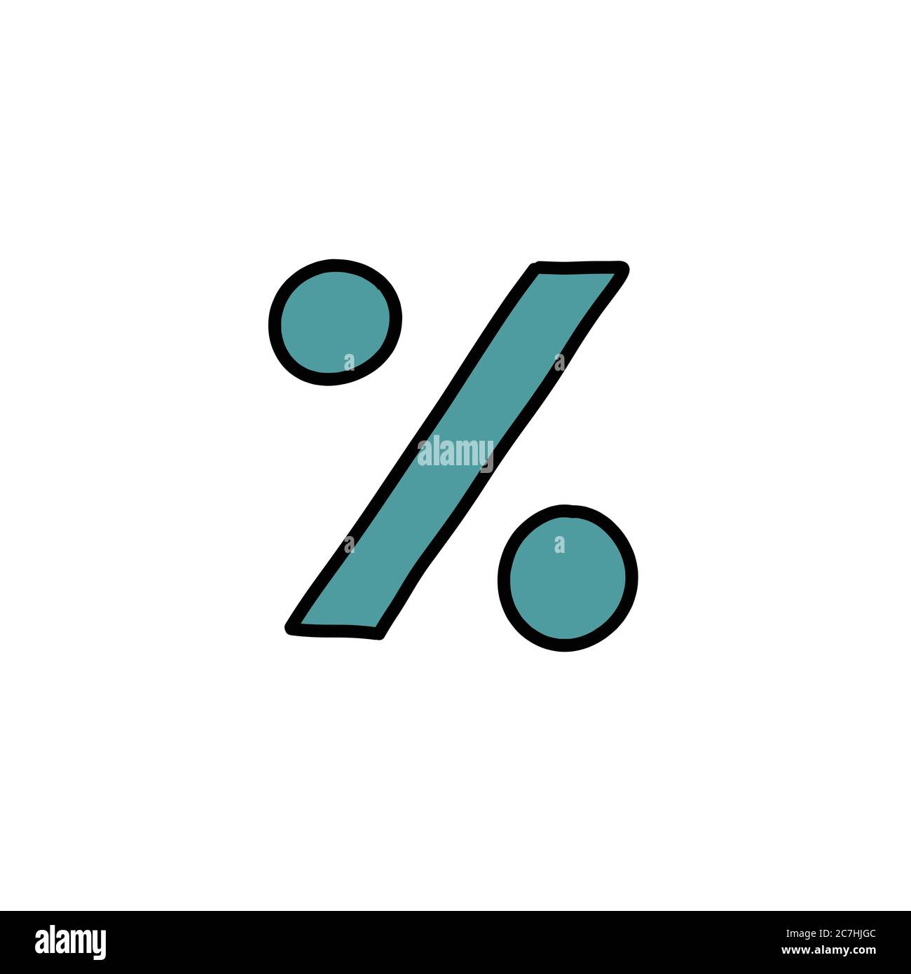 percent symbol doodle icon, vector illustration Stock Vector Image ...