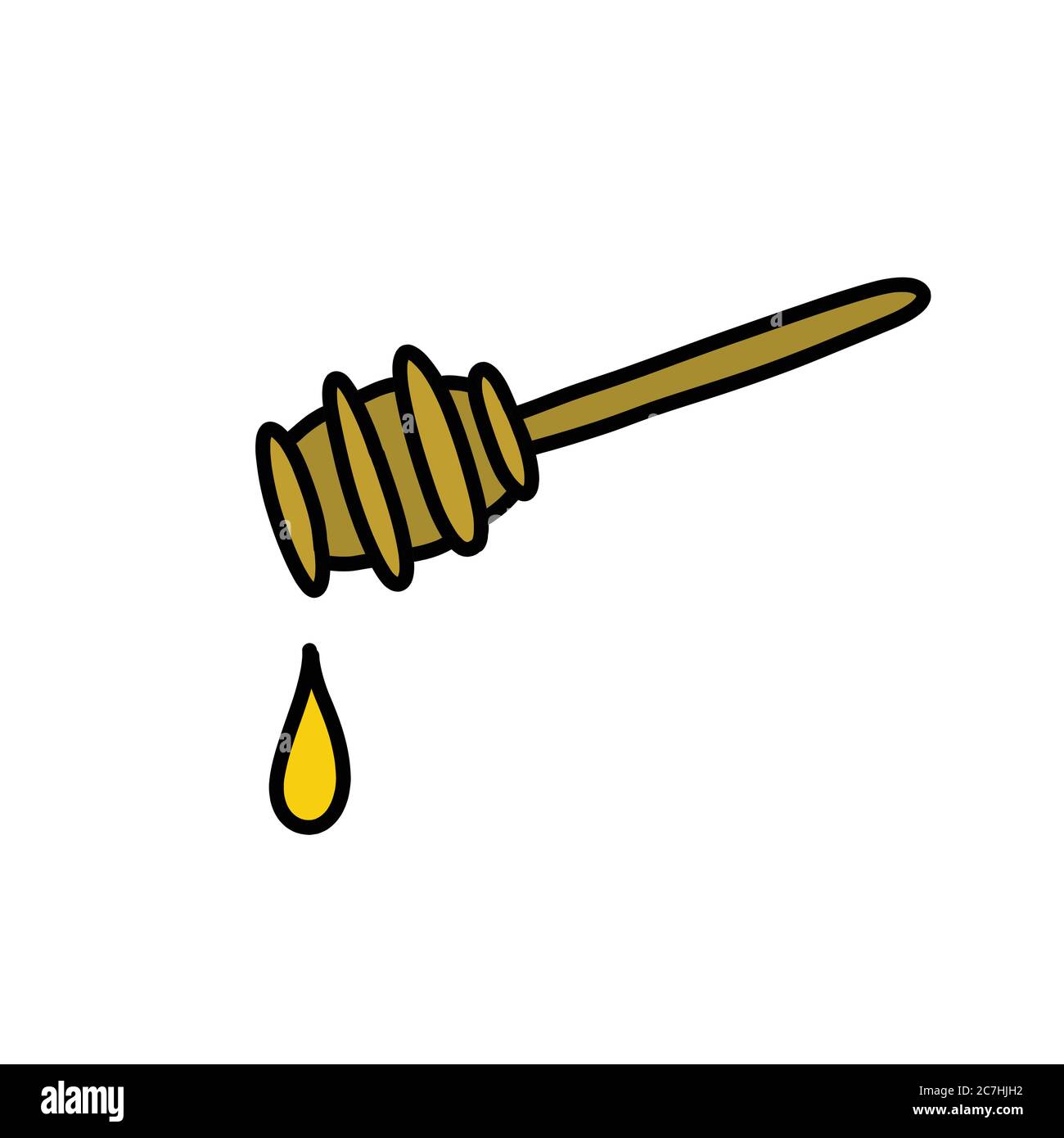 honey spoon doodle icon, vector illustration Stock Vector Image & Art ...