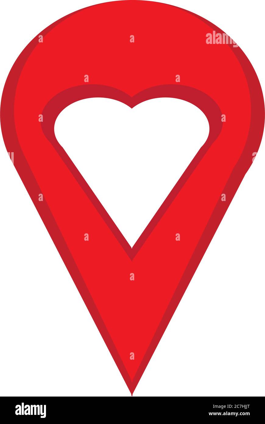 Map pin icon with a heart icon - Vector Stock Vector Image & Art - Alamy