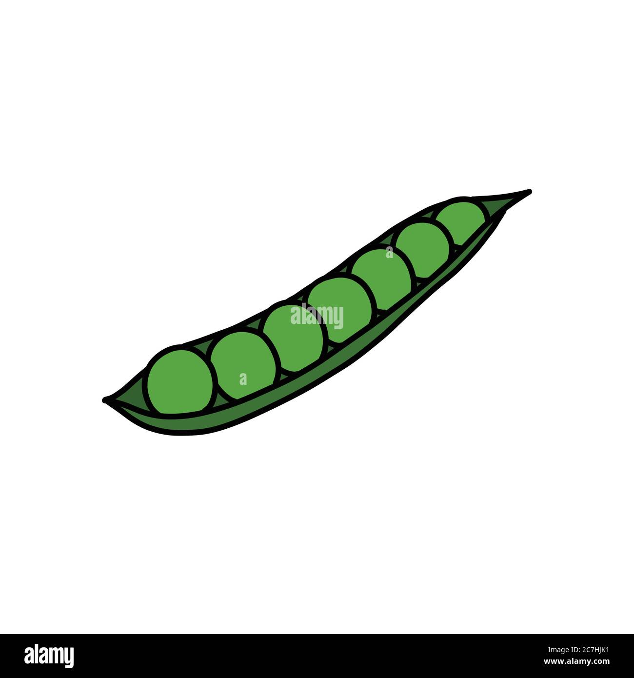 green pea doodle icon, vector illustration Stock Vector Image & Art - Alamy