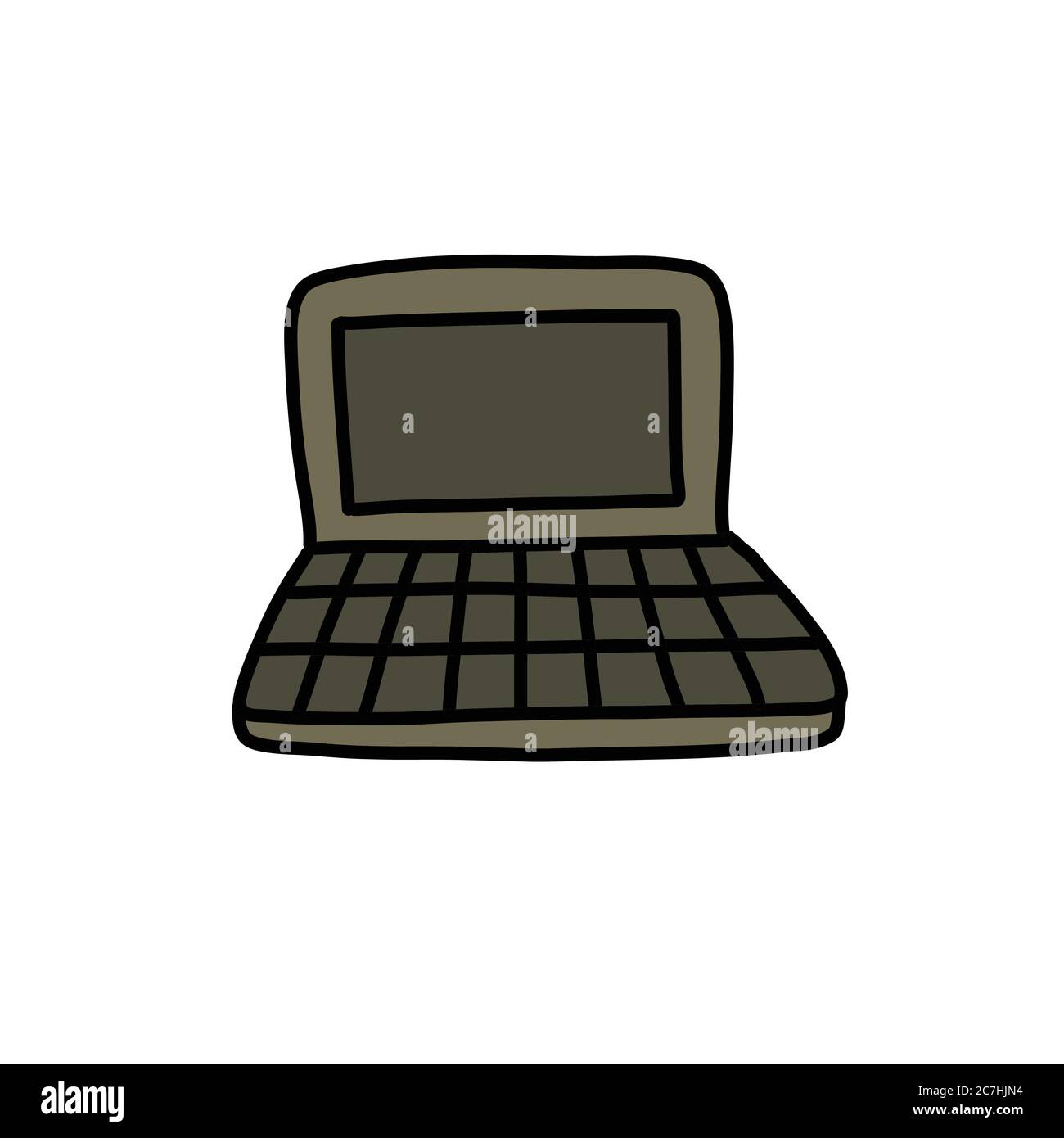laptop doodle icon, vector illustration Stock Vector Image & Art - Alamy