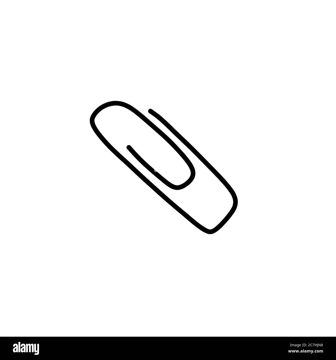paper clip doodle icon, vector illustration Stock Vector Image & Art ...