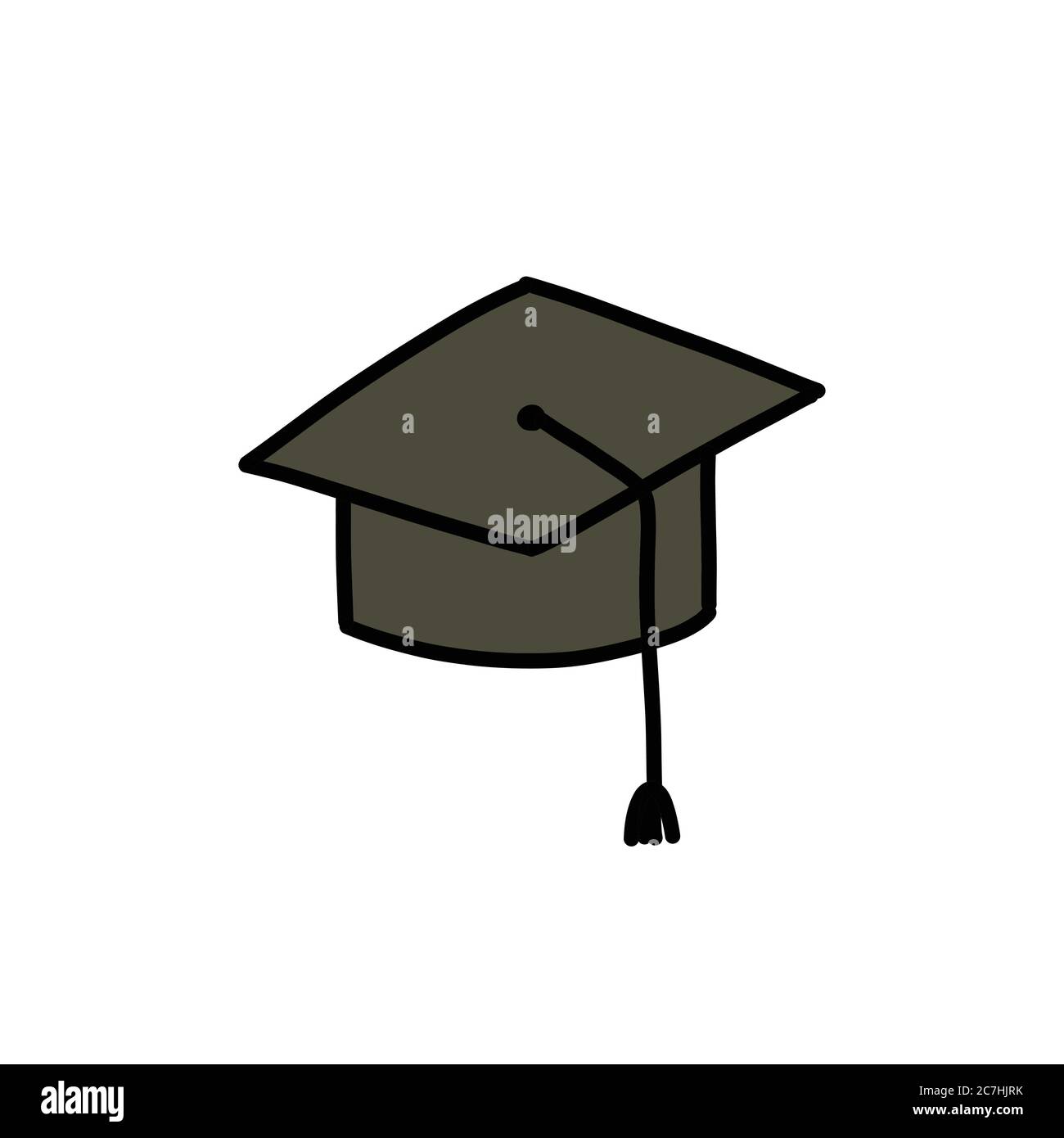 graduate hat doodle icon, vector illustration Stock Vector Image & Art ...