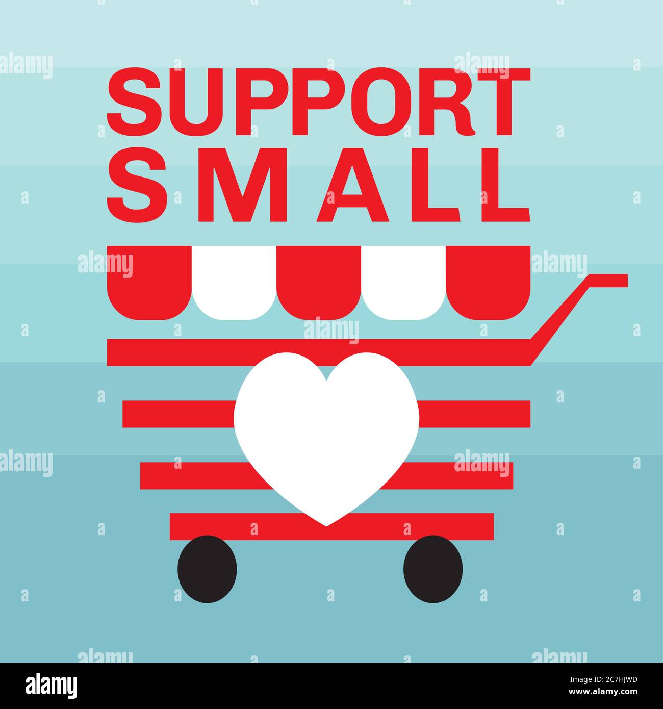 Support local shop small. Local market - Vector Stock Vector Image ...