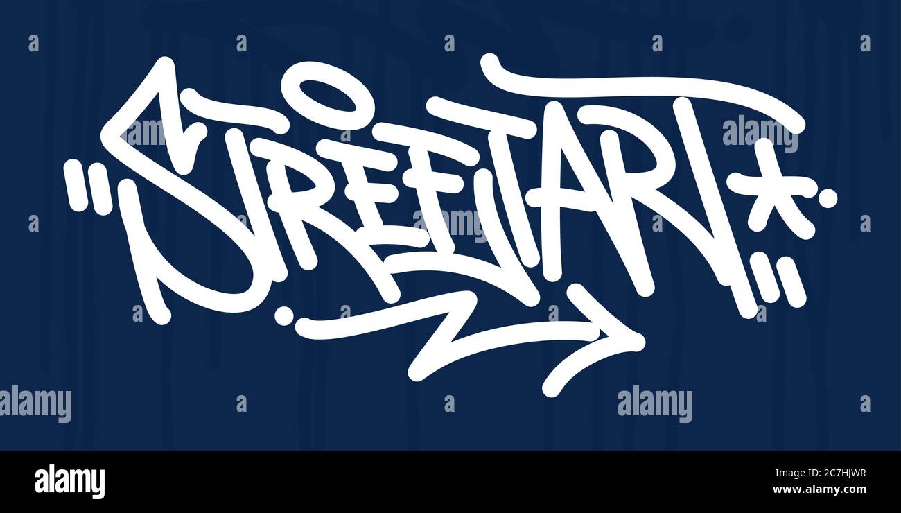 Abstract Hip Hop Hand Written Graffiti Style Words Street Art Vector ...