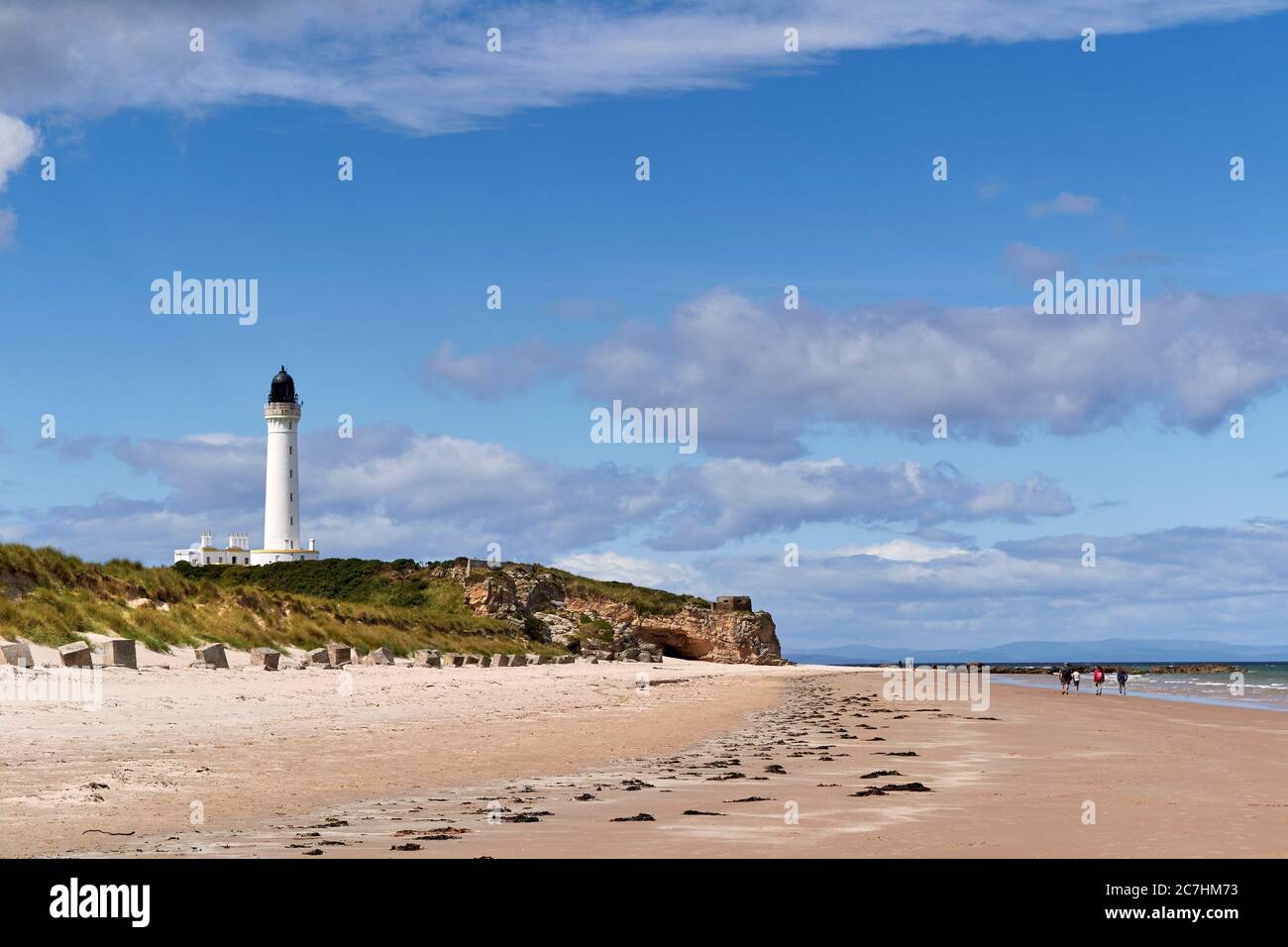 LOSSIEMOUTH BEACH AND SEA MORAY COAST SCOTLAND IN SUMMER WITH COVESEA ...