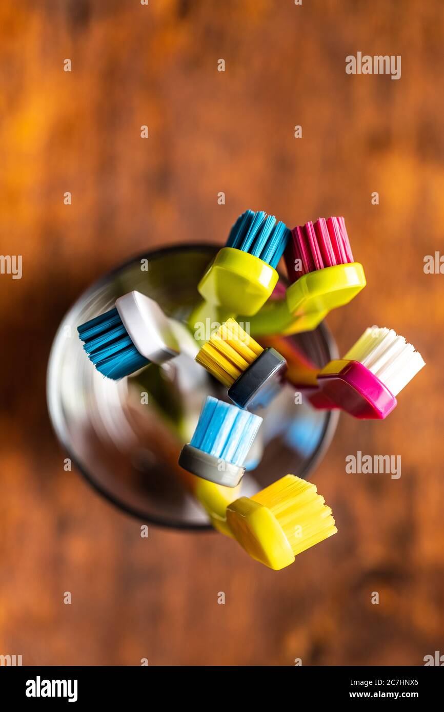 Toothbrush and toothpaste in cup hi-res stock photography and images ...