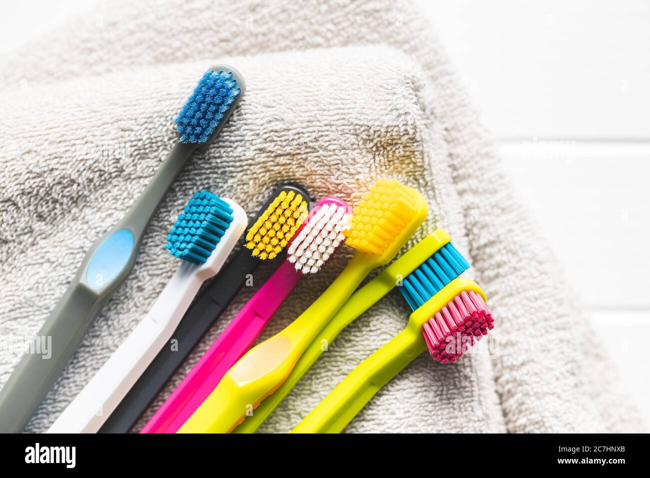 Colorful toothbrushes hi-res stock photography and images - Alamy
