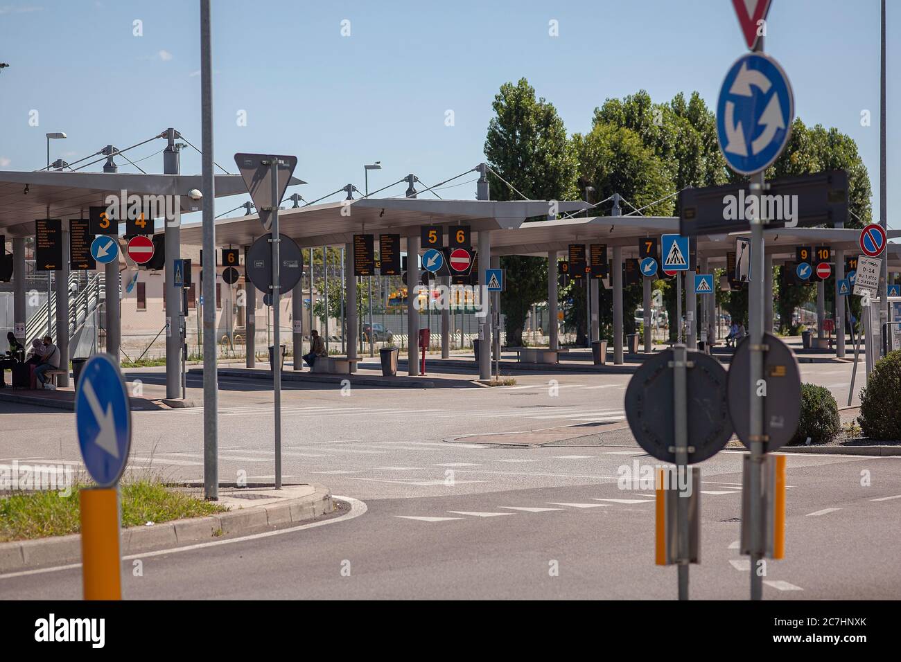 Bus station in Padova, Italy 2 Stock Photo - Alamy