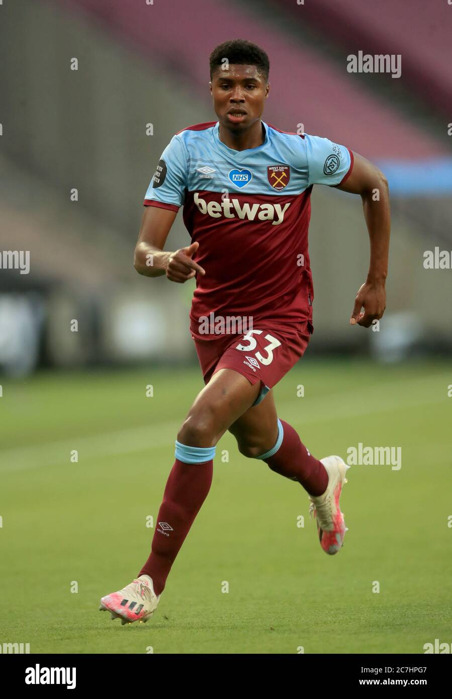 West Ham United's Ben Johnson during the Premier League match at the ...