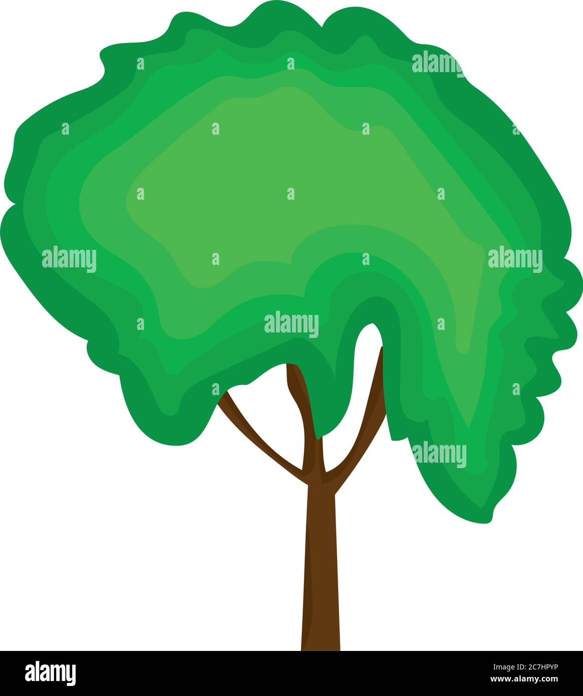 Green tree icon. Natural plant icon - Vector Stock Vector Image & Art ...