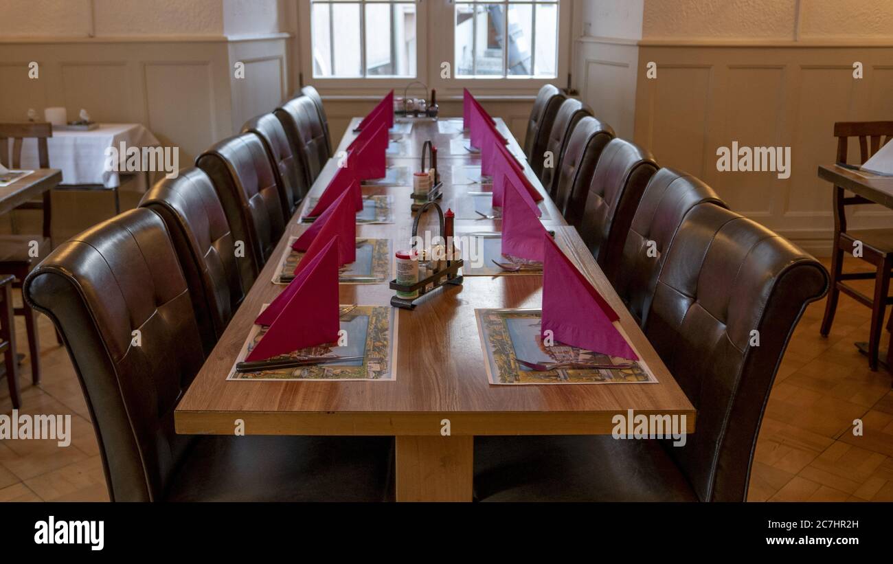 Dinner table with beautiful silverware ready for an evening hangout ...