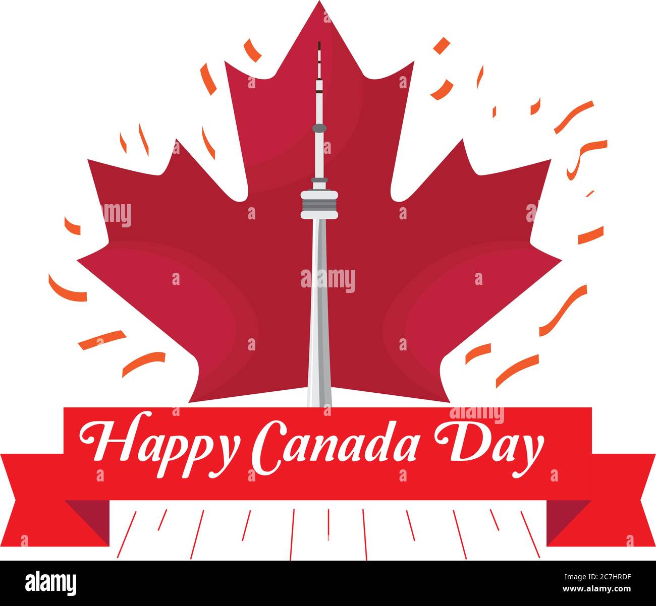 Cn Tower Canadian Flag Stock Vector Images - Alamy