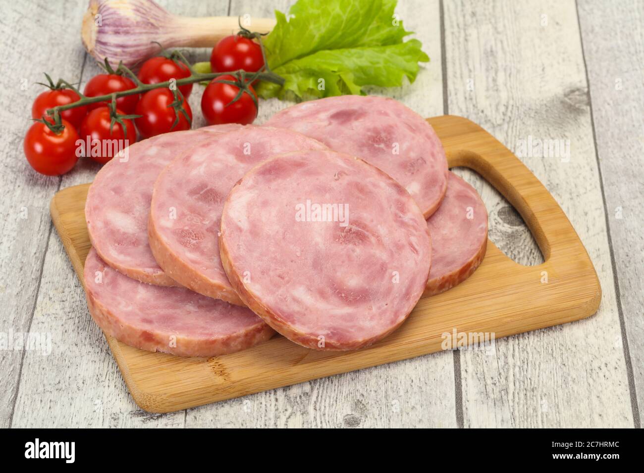Natural ham made from pork meat Stock Photo - Alamy